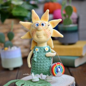 Amigurumi PATTERN Sun, Crochet Sunny Doll, Summer Flower Sun in a ...