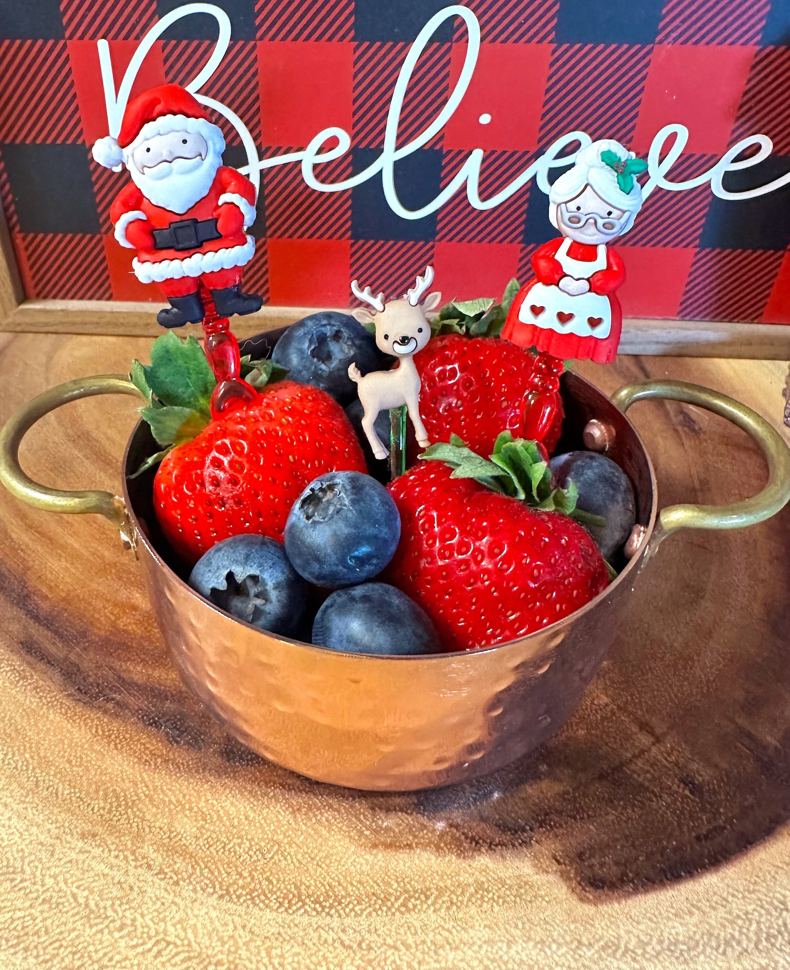 Christmas Bento Lunch Food Picks Santa Food Picks Mrs. Claus - Etsy