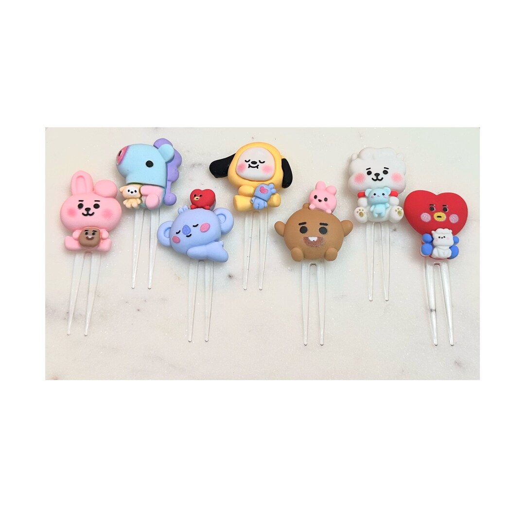BTS Bento Lunch Food Picks Kawaii Character Food Picks - Etsy