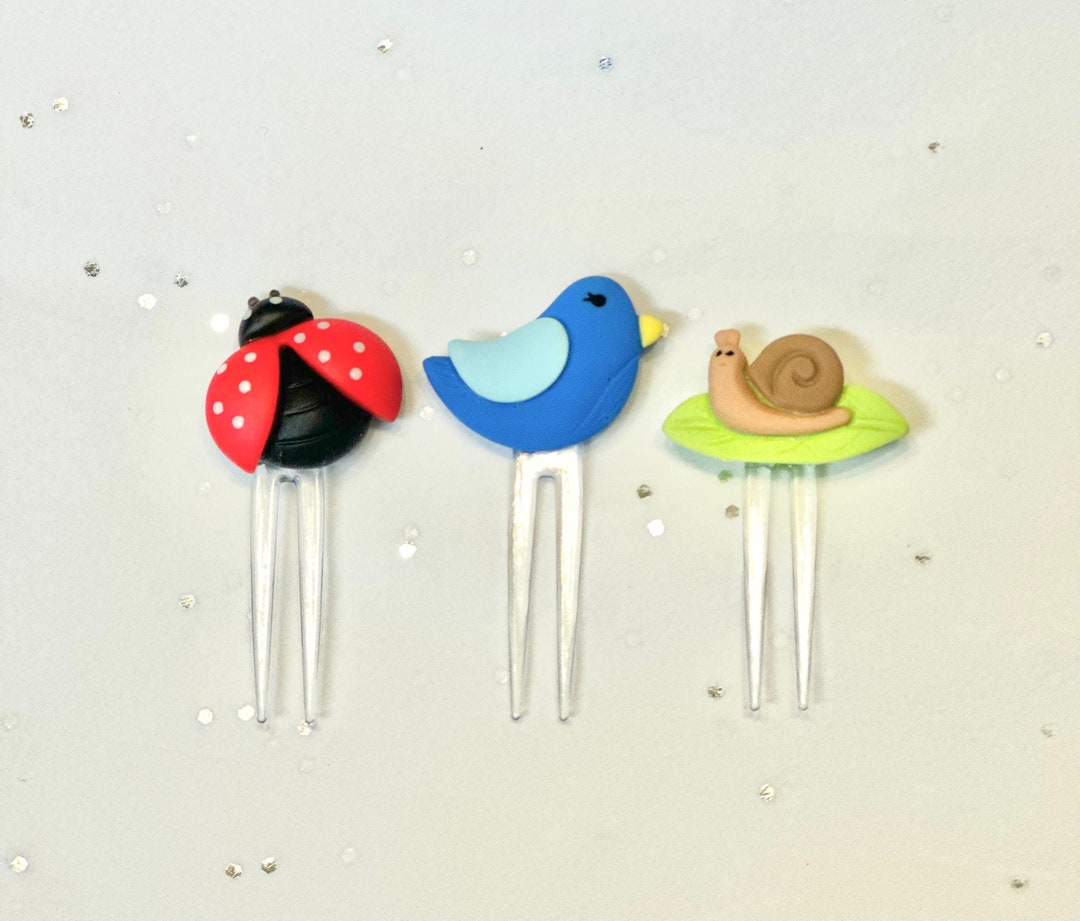 Bug & Bird Bento Food Picks- Snail Food Picks- Ladybug Food Picks ...