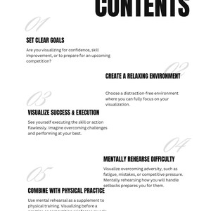Sports Focus and Visualization Workbook for Athletes - Etsy