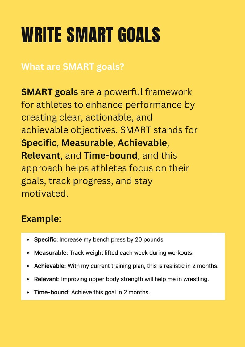 Sports Focus and Visualization Workbook for Athletes - Etsy