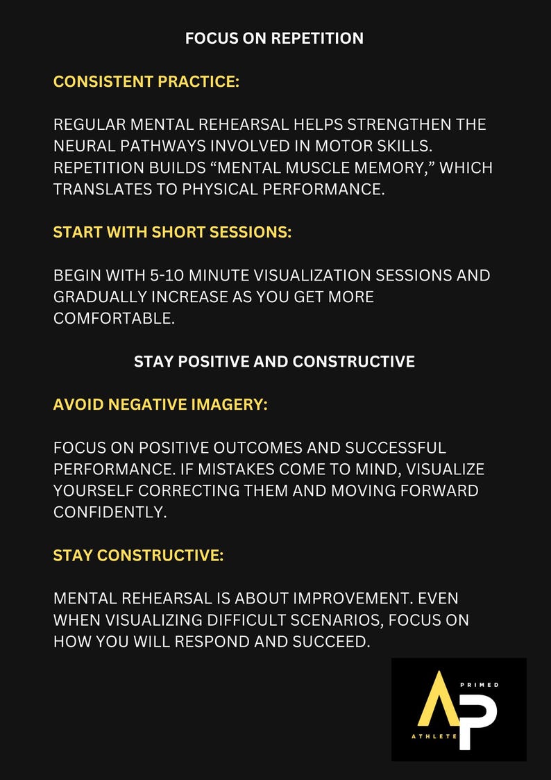 Sports Focus and Visualization Workbook for Athletes - Etsy