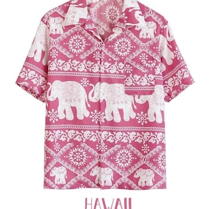 Thai Elephant Shirt , Shirt Hawaian Style - Etsy