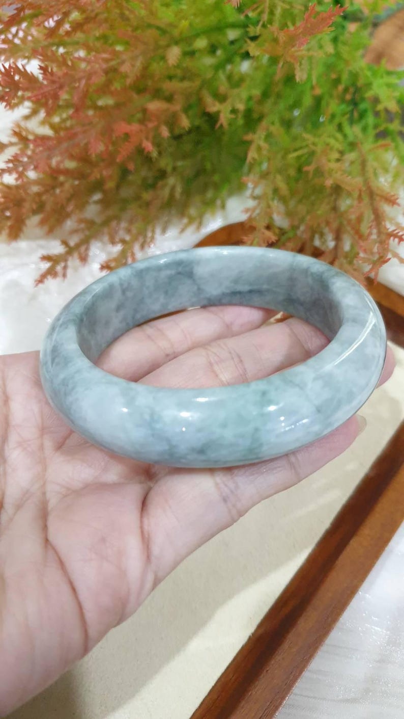 Natural Jade Bangles.( Size Selection), Vintage, Offwhite - Etsy