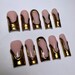 Gold Abstract Textured French Tip - Etsy