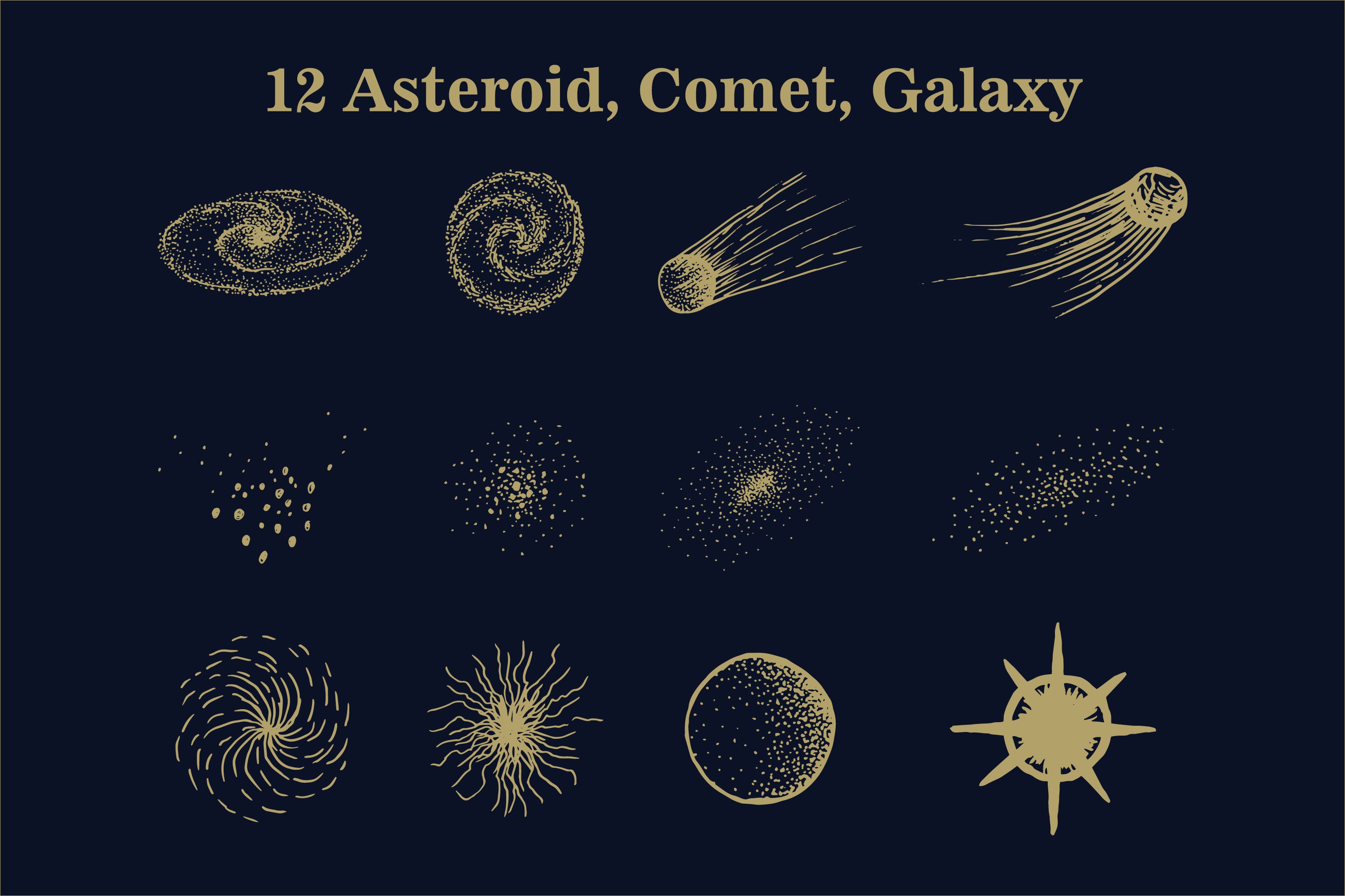 Space Star Moon Sun Planet Zodiac Space Vector and Clipart ...