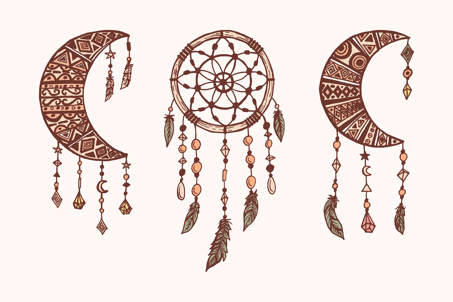 80 Boho Tribal Hand Drawn Elements - Etsy Canada