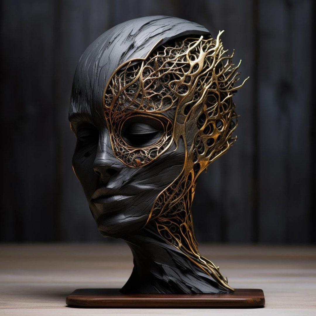 Sculpture Decor, Lifesize Statue, Wood Look, 3d Printed Home Decor ...