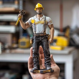 Custom Construction Sculpts, Construction Worker Gifts, Custom 3d ...