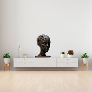 Sculpture Decor, Lifesize Statue, Wood Look, 3d Printed Home Decor ...