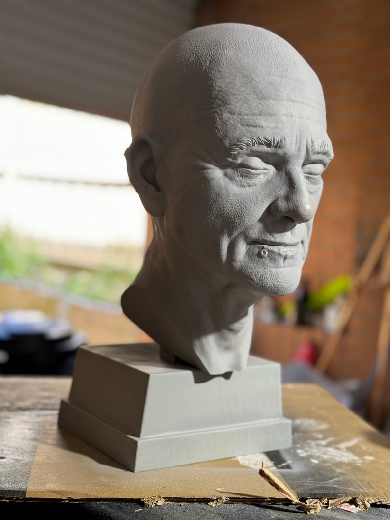 Custom 3D Printed Life-size Head Bust From Photos - Etsy