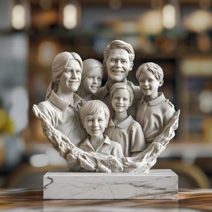 Custom Family Sculpture ( Bust), Custom 3D Bust of Family ...