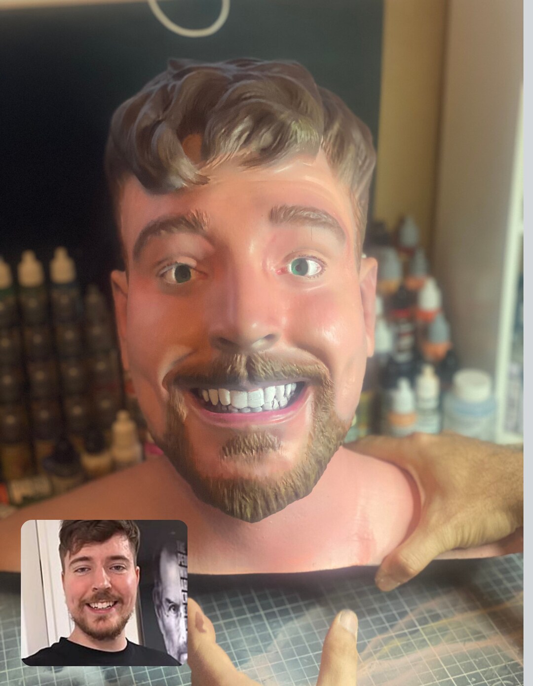 Mr Beast Merch, Mr Beast Lifesize 3d Sculpt, Youtuber 3D Sculpt, Custom ...