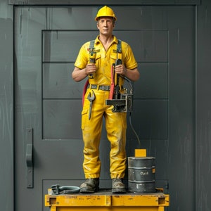 Custom Construction Sculpts, Construction Worker Gifts, Custom 3d ...