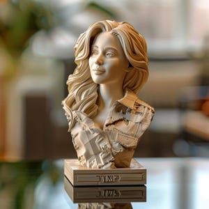 Custom Sculpted 3D Printed Pop Star Table Top Bust / Pop Star Custom ...