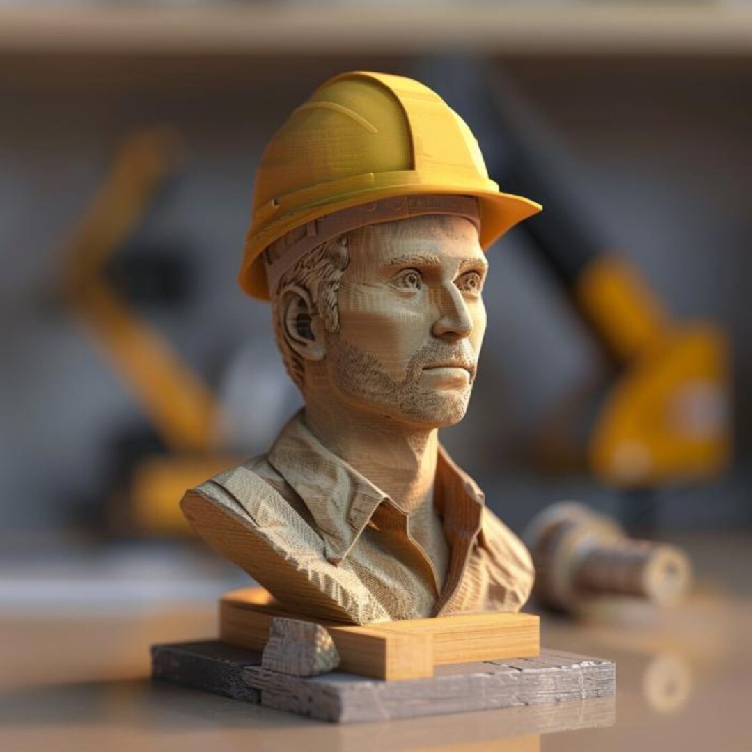 Custom Construction Sculpts, Construction Worker Gifts, Custom 3d ...