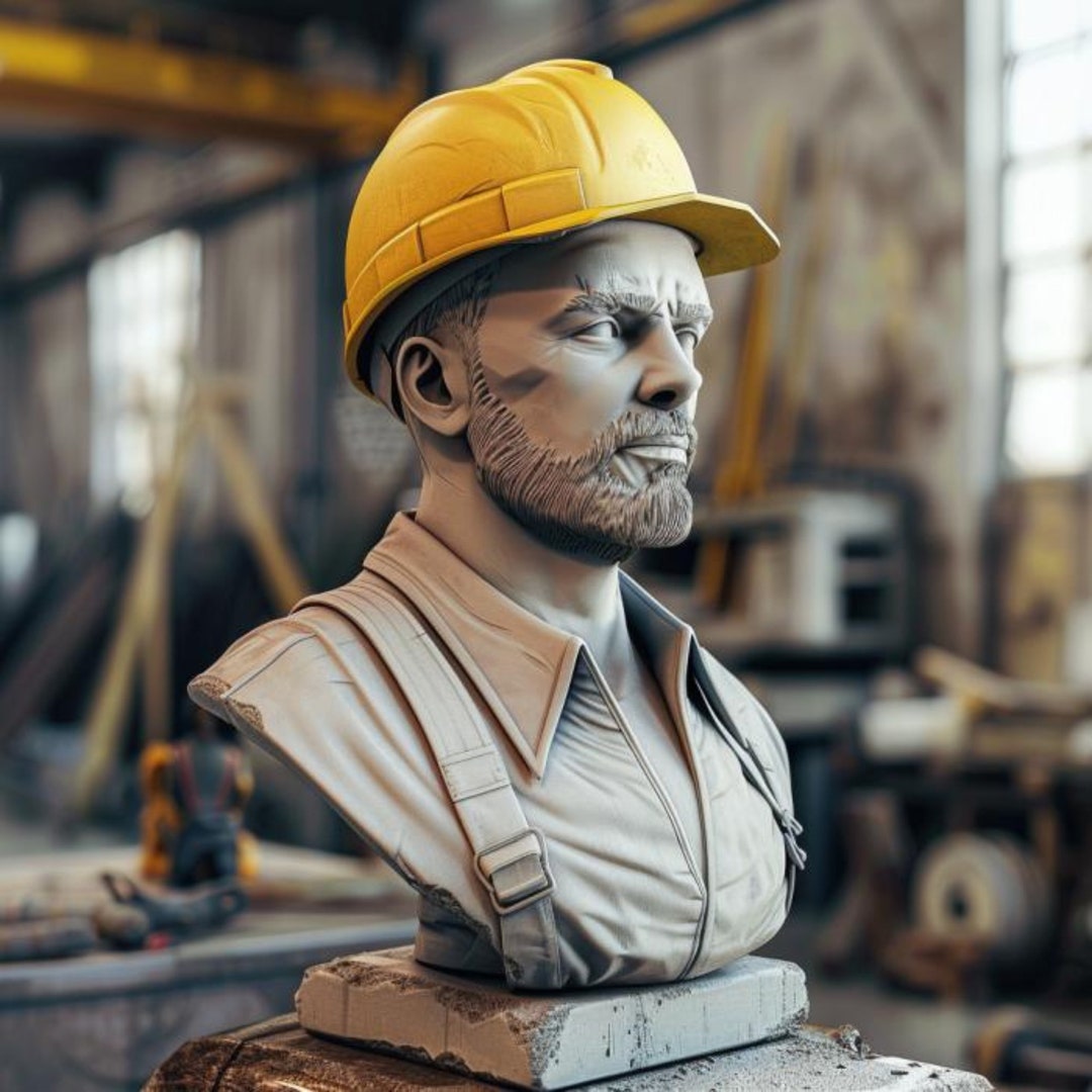 Custom Construction Sculpts, Construction Worker Gifts, Custom 3d ...