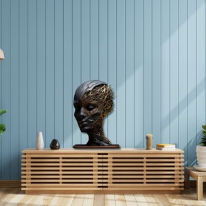 Sculpture Decor, Lifesize Statue, Wood Look, 3d Printed Home Decor ...