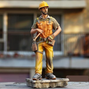 Custom Construction Sculpts, Construction Worker Gifts, Custom 3d ...
