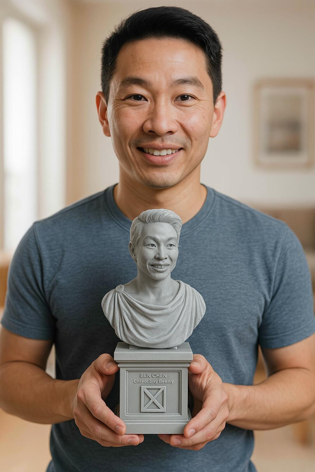 Custom 3D Printed Bust: Personalized Sculpture With Free Digital File ...