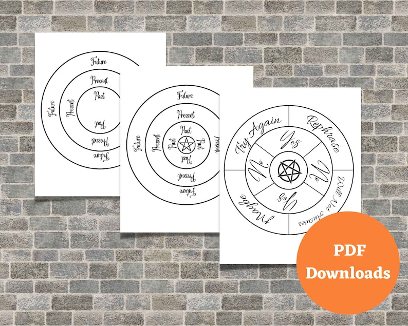 Pendulum Boards Templates - PDF DOWNLOADS - as Seen on Pagan Crafting ...