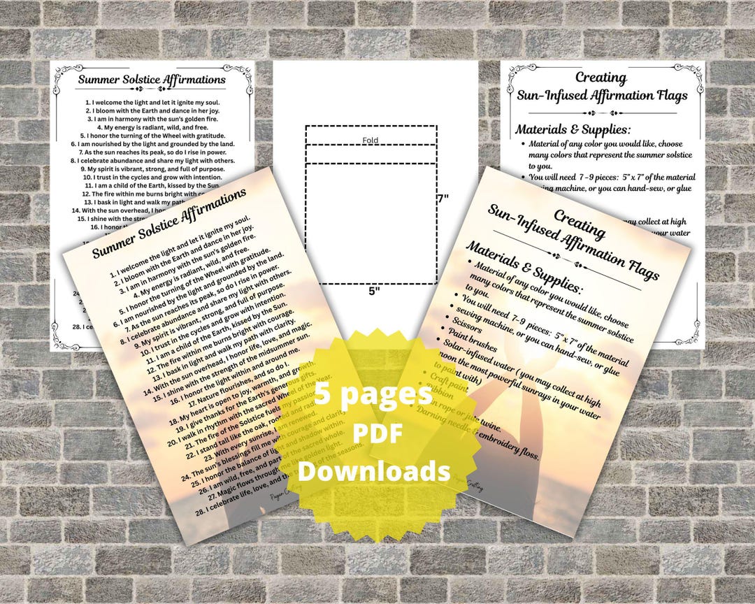 Sun-infused Affirmation Sun Flags - Supply List and Affirmations, With ...