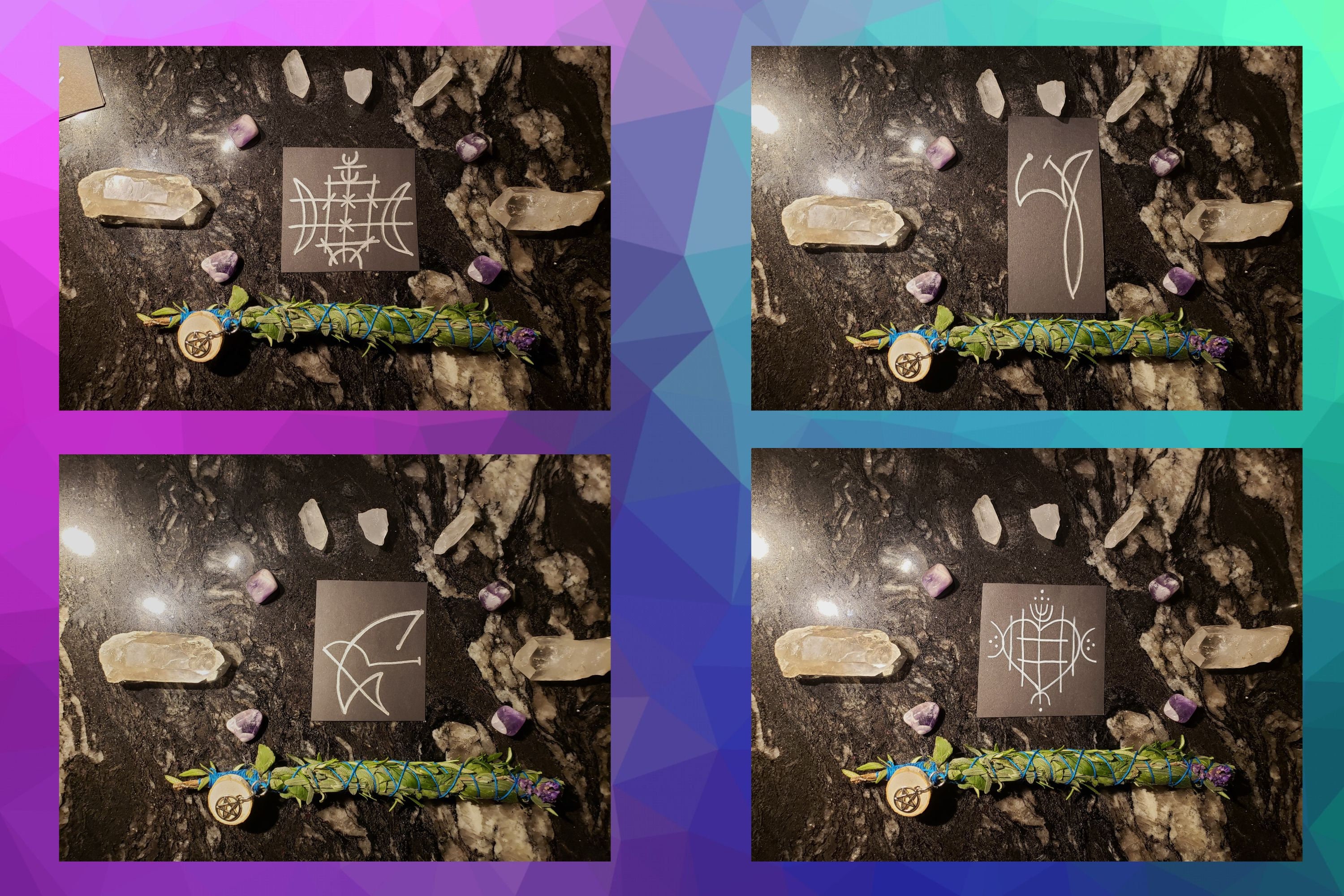 Custom Sigil Creation Personalized Painted , Magic, Bindrune, Sigil ...