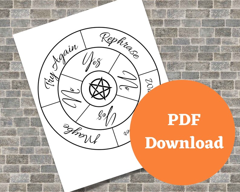 Pendulum Boards Templates - PDF DOWNLOADS - as Seen on Pagan Crafting ...