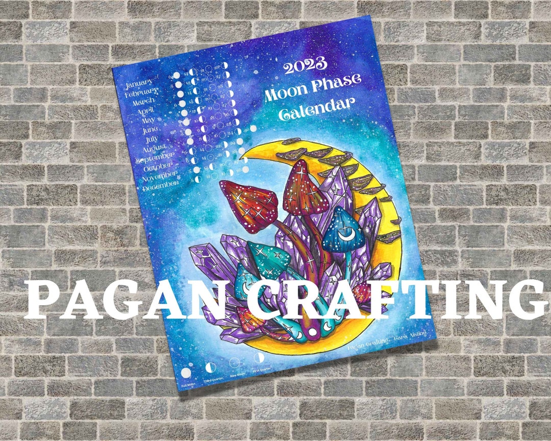 2023 Moon Phase Calendar by Pagan Crafting PDF DOWNLOADS as Seen on ...