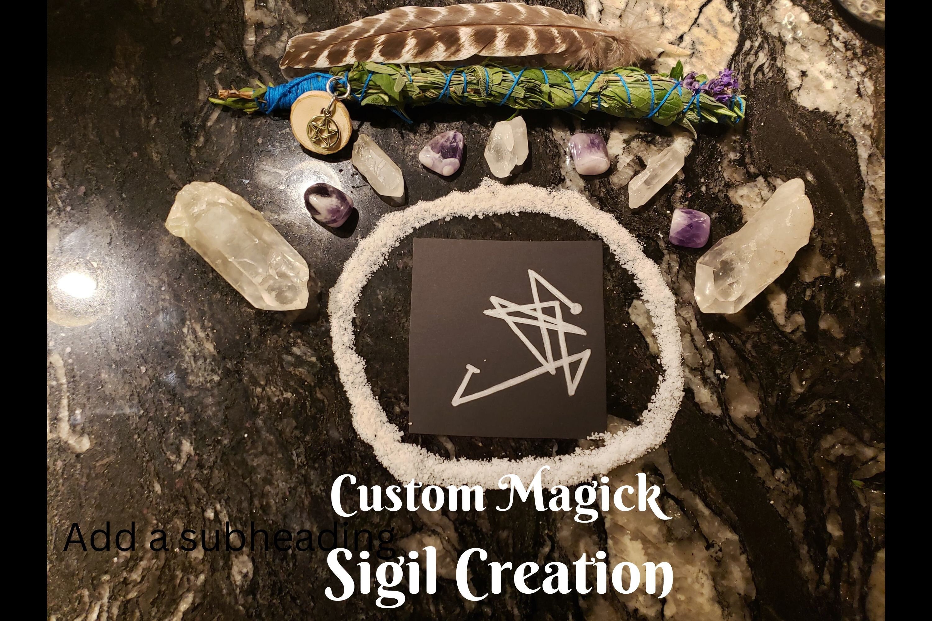 Custom Sigil Creation Personalized Painted , Magic, Bindrune, Sigil ...