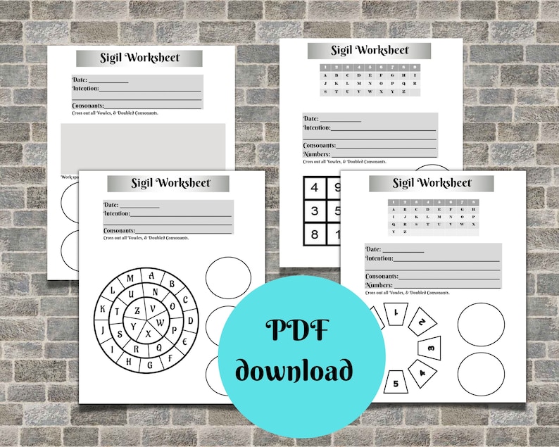 Sigil Spell Sheet: Book of Shadows Planner (PDF Download) - Etsy