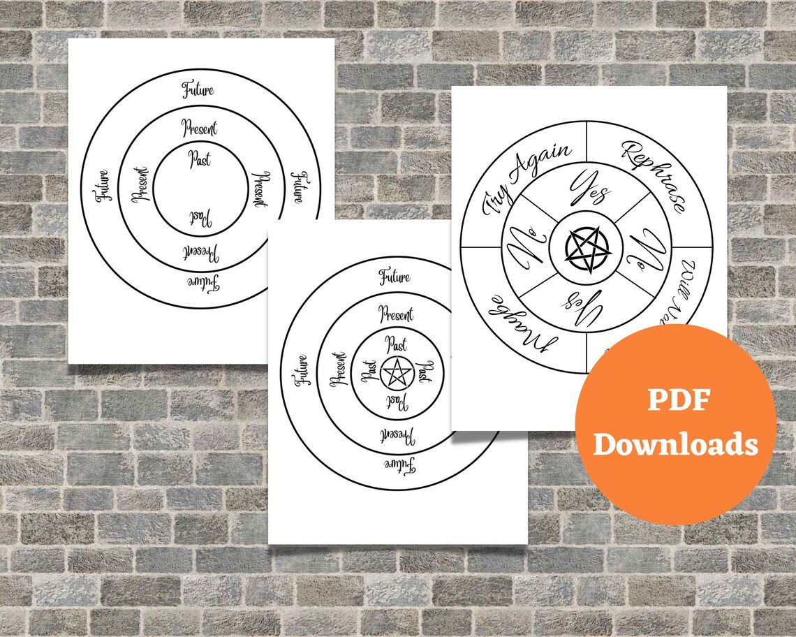 Pendulum Boards Templates PDF DOWNLOADS as Seen on Pagan Crafting ...