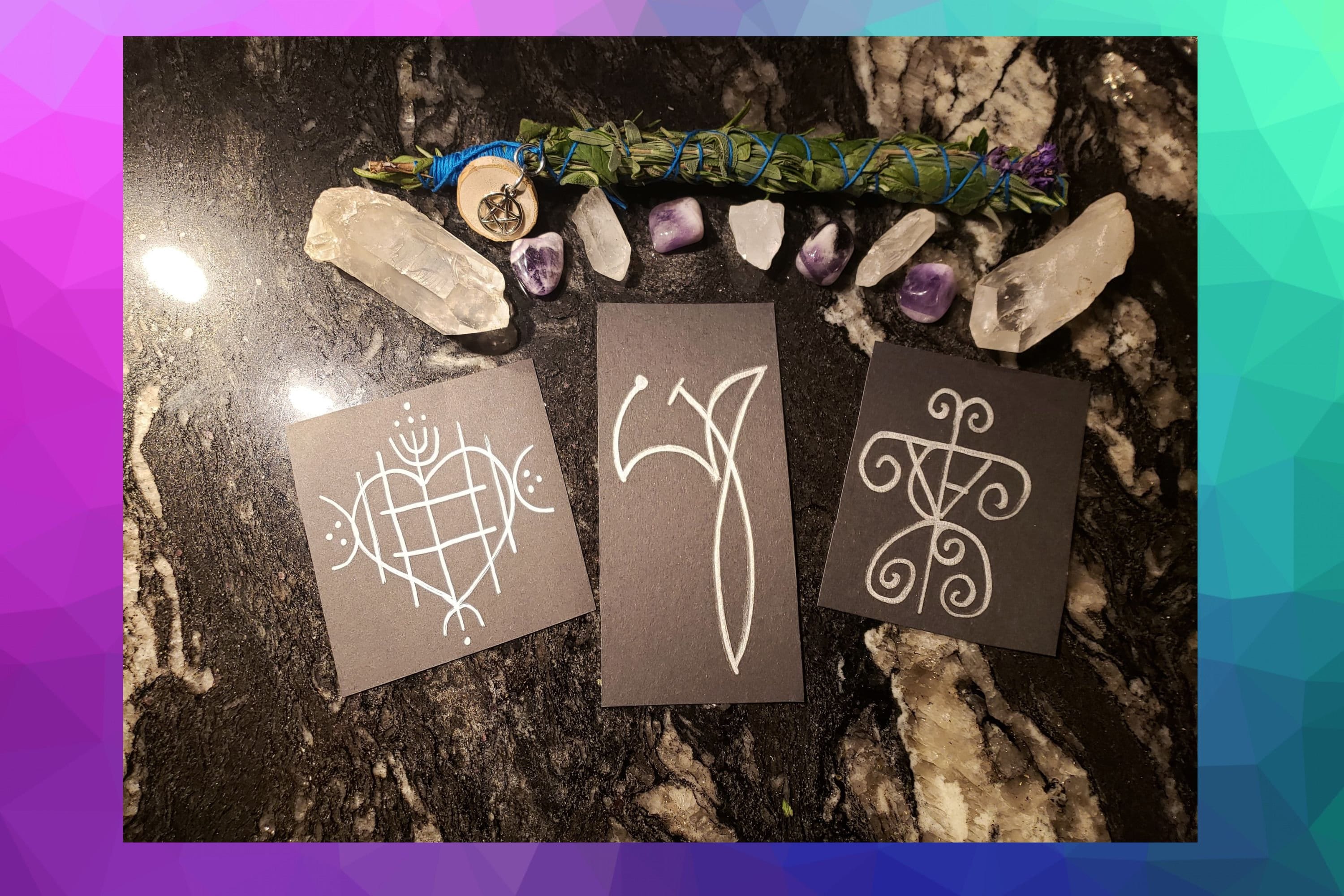 Custom Sigil Creation Personalized Painted , Magic, Bindrune, Sigil ...