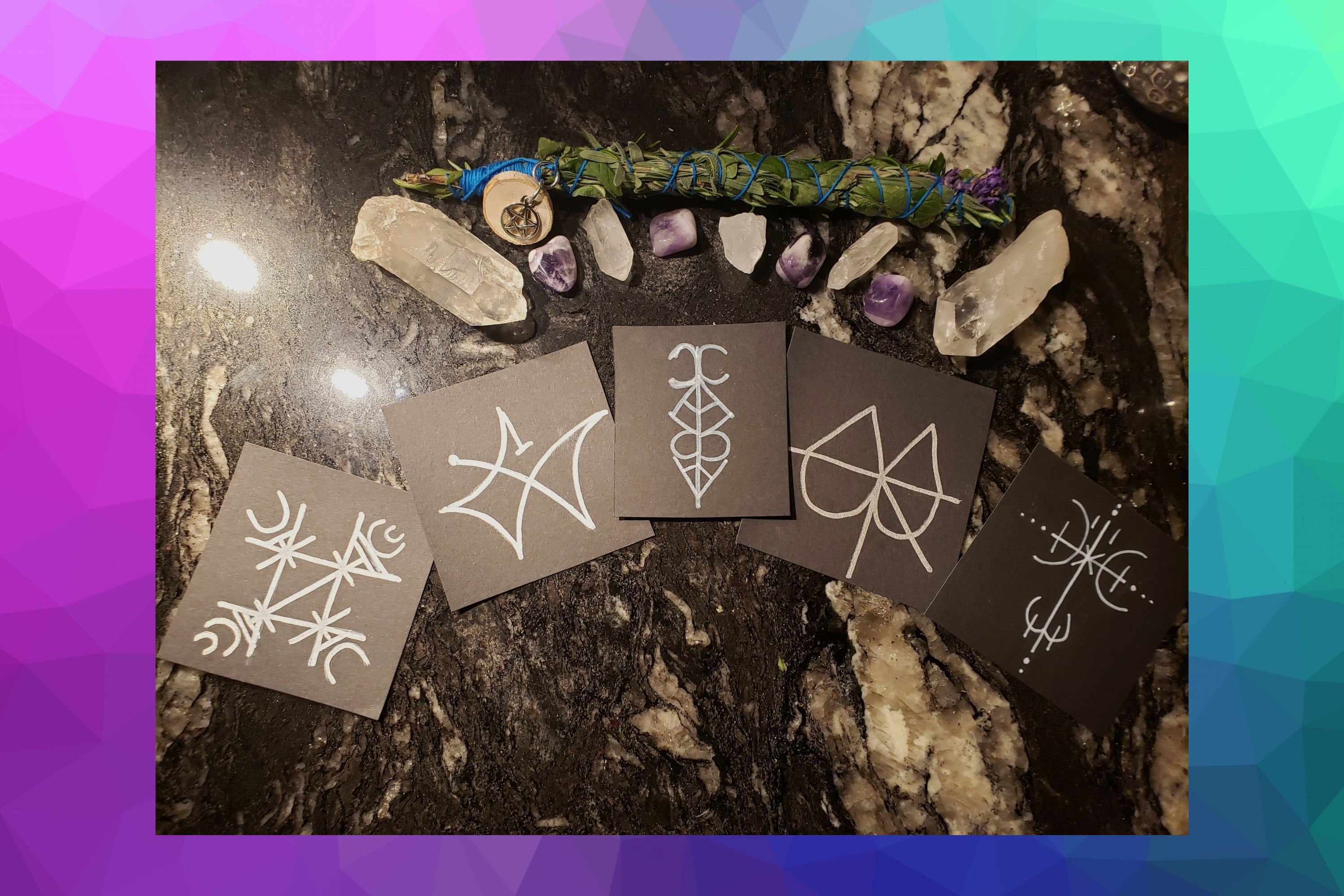 Custom Sigil Creation Personalized Painted , Magic, Bindrune, Sigil ...