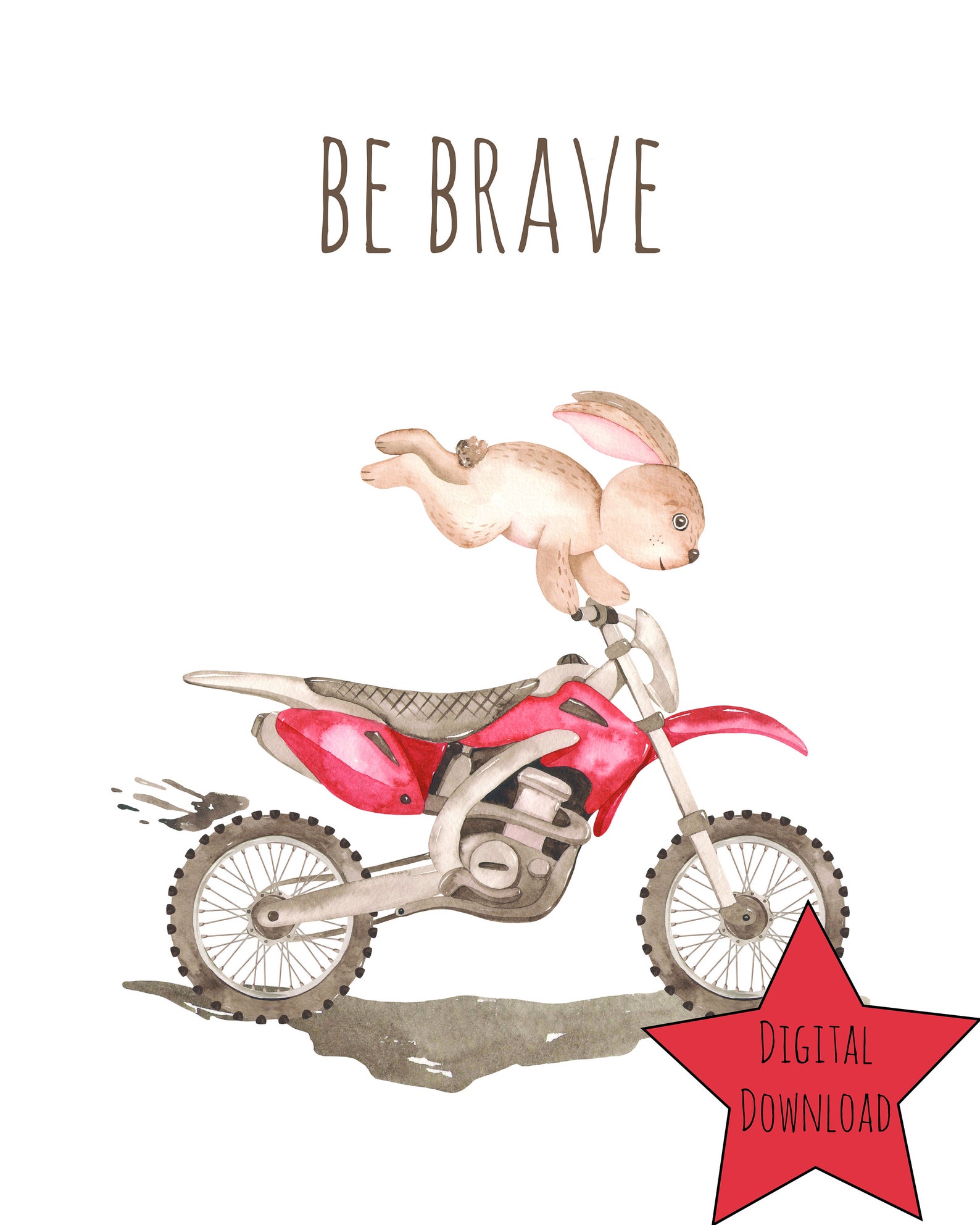 Dirt Bike Motorbike Motorcross Boys Room Nursery Set of 3 Printable ...