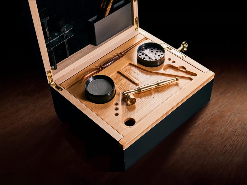 Personalized Premium Stash Box and Accessories, Wood Stash Box With ...