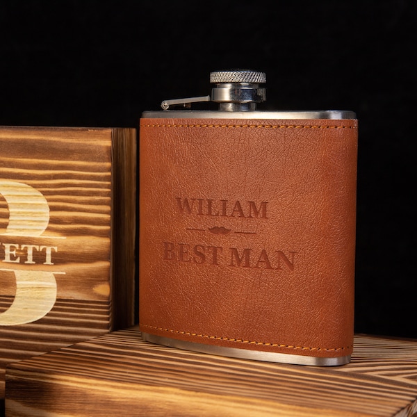 Engraved Flask Set - Etsy