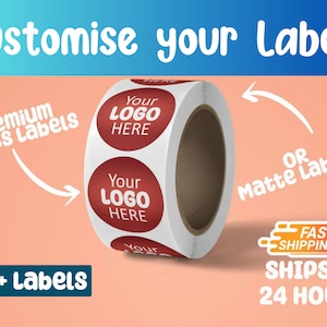 CUSTOM Stickers Roll, Custom Logo Stickers, Custom Label Roll ...