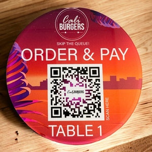 Custom QR Code Table Menu Discs Acrylic - Etsy Australia