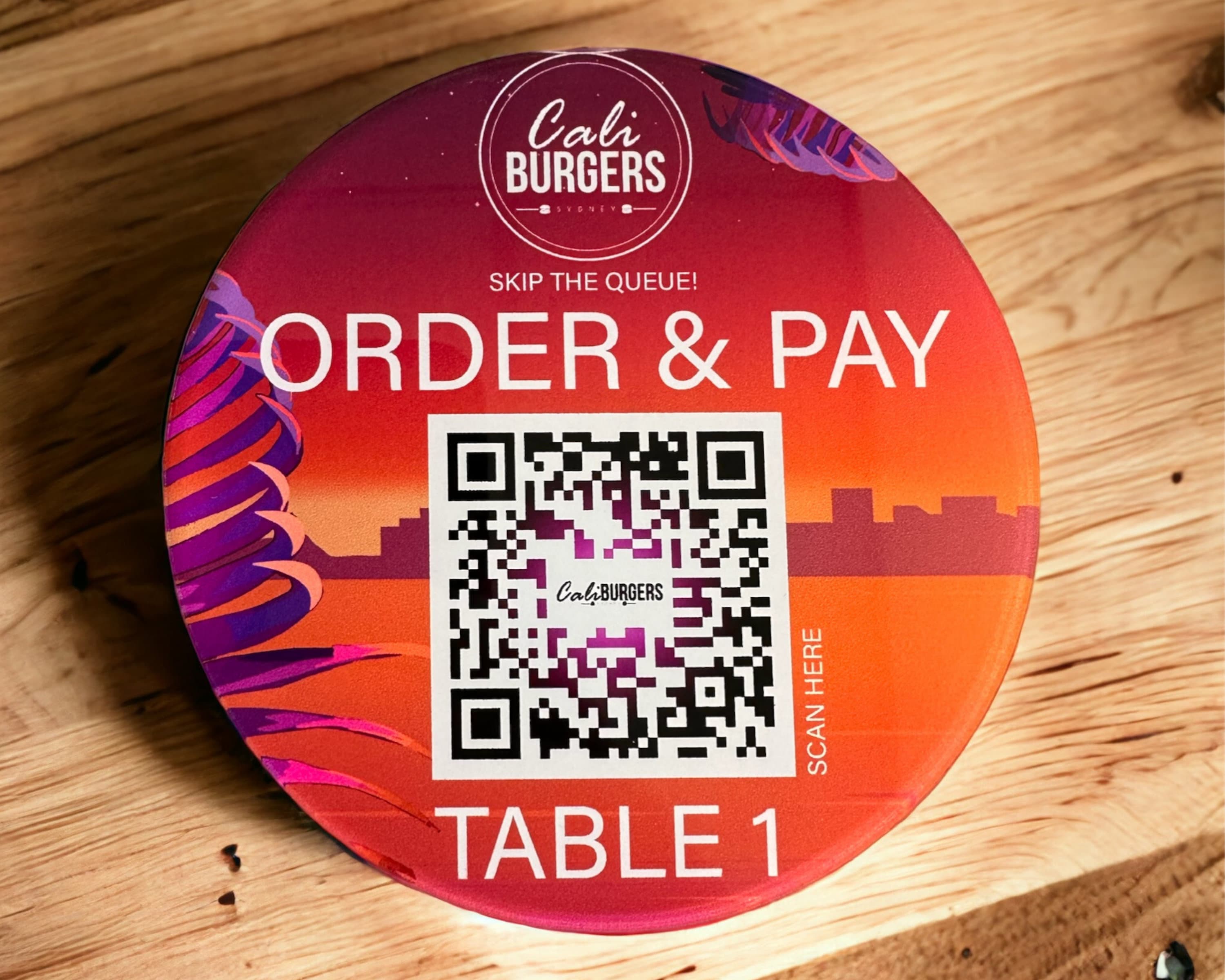 Custom QR Code Table Menu Discs Acrylic - Etsy Australia