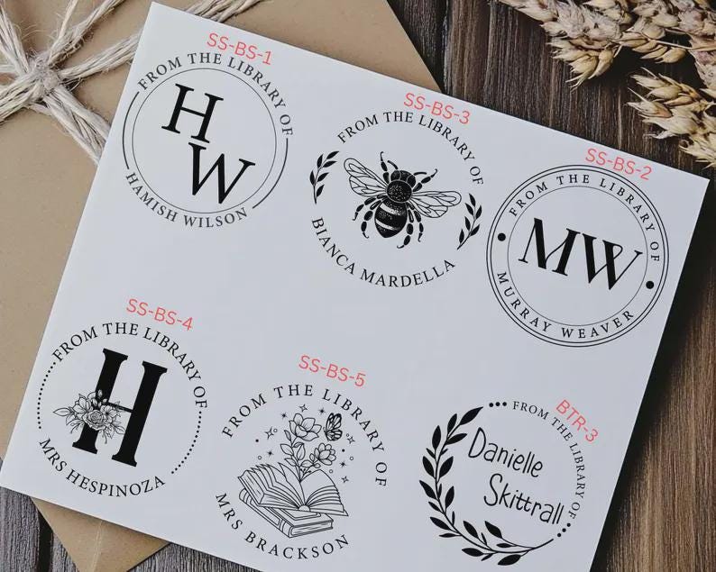 Custom Book Embosser – Personalised Name Stamp for Books, Libraries ...