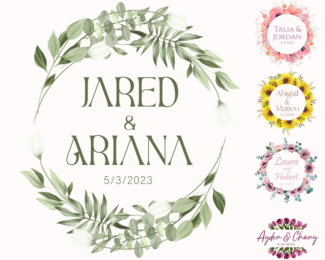 BEST SELLING Wedding Stickers Personalised, Custom Invite Stickers on a ...