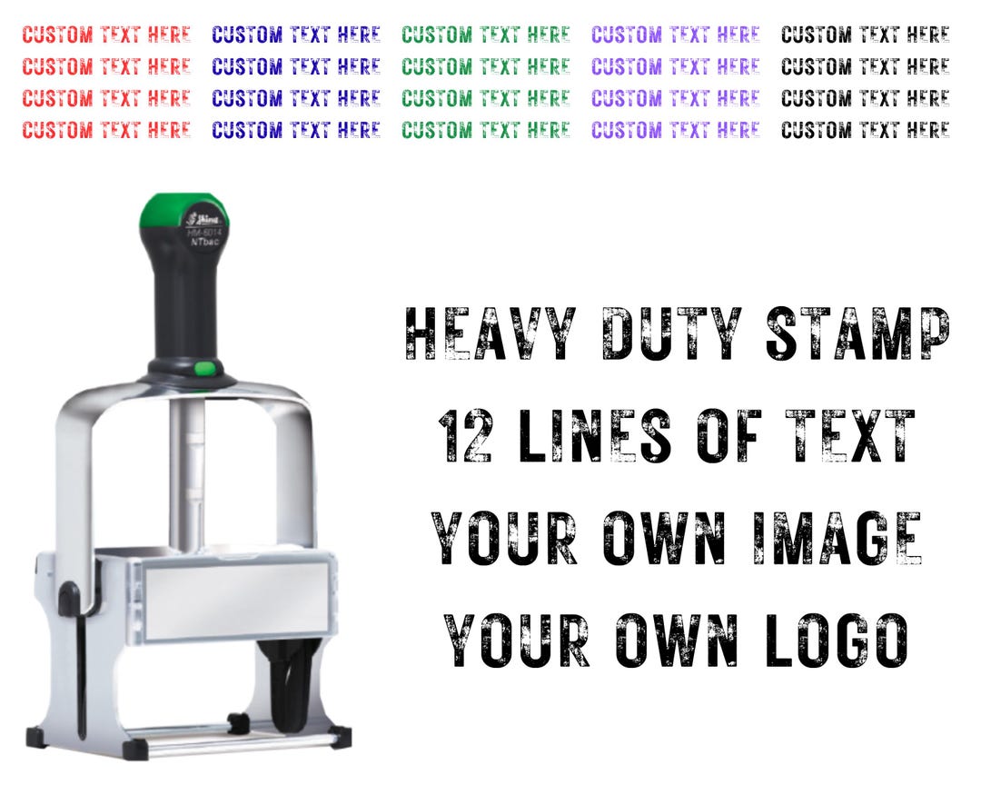 Custom Large Heavy Duty Logo Stamp - Self Inking 90 X 60mm - Etsy