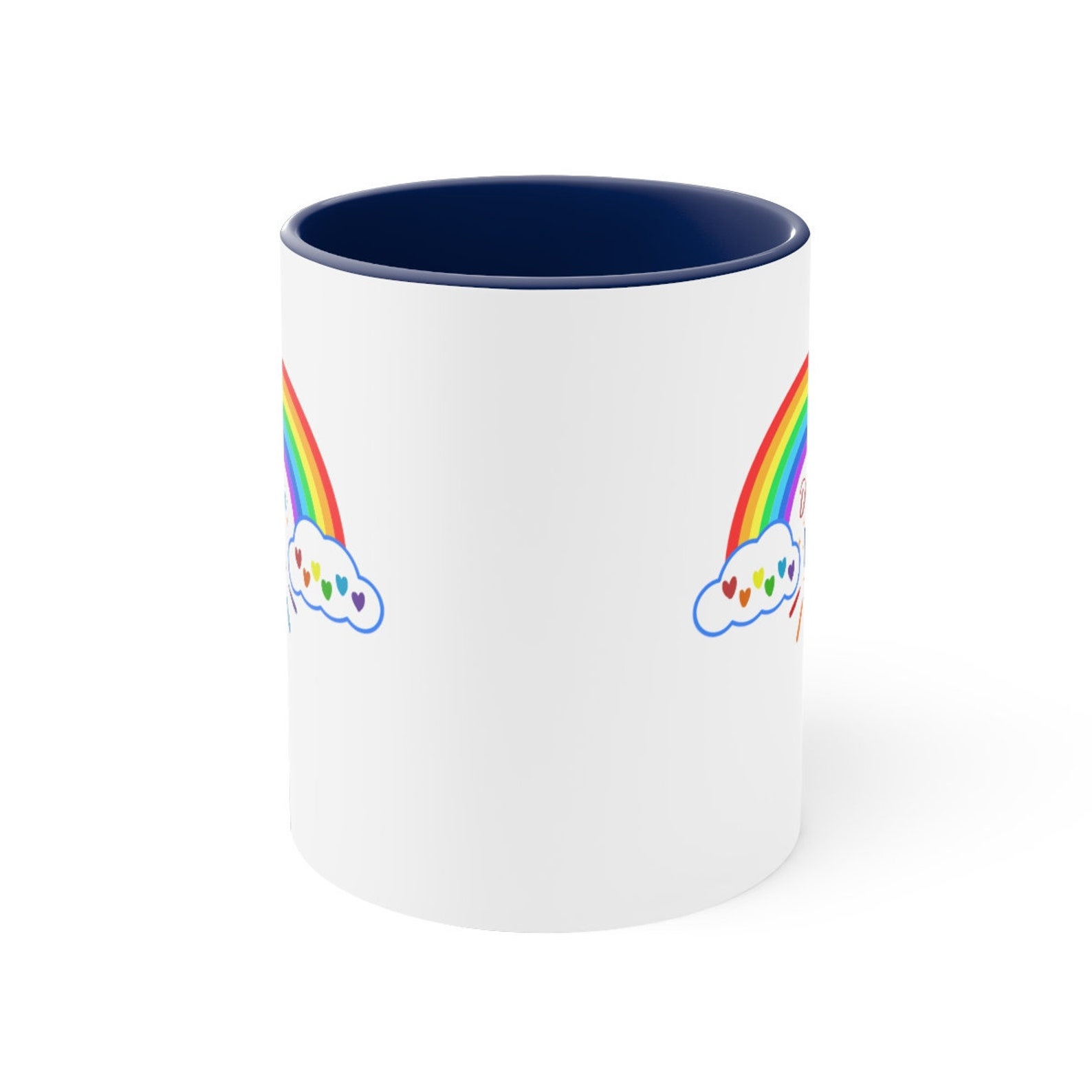 Rainbow Dream Big Coffee Mug, Rainbow Mug, Large Ceramic Mug, Christmas ...