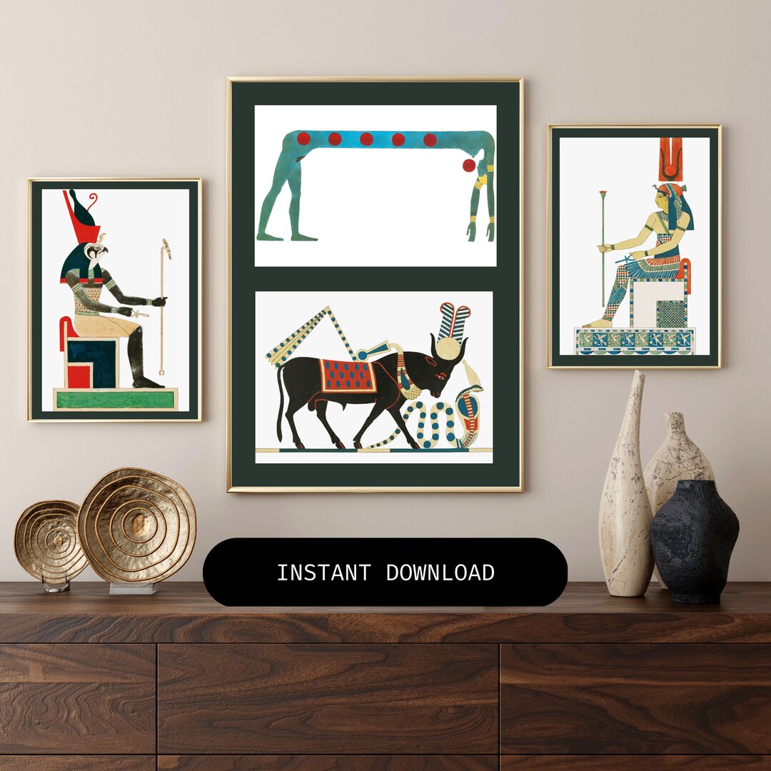 Vintage Egyptian Art Prints: Pharaoh Paintings (digital Download) - Etsy