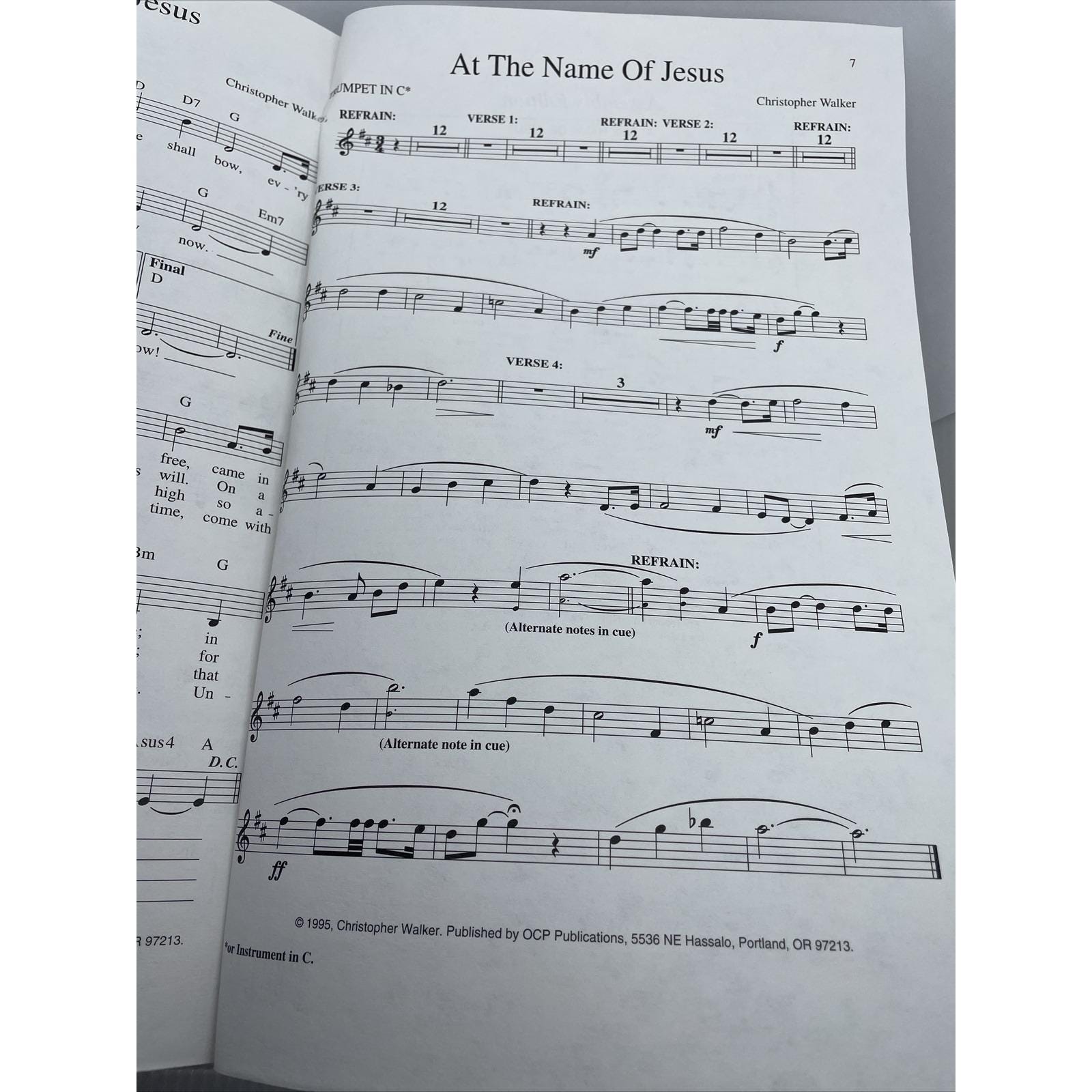 At the Name of Jesus by Christopher Walker (sheet Music 1995) OCP ...