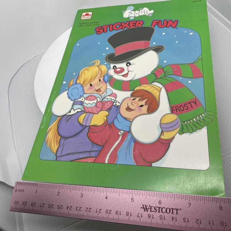 1994 Frosty the Snowman Sticker Fun Coloring Book Golden 2255-25 ...