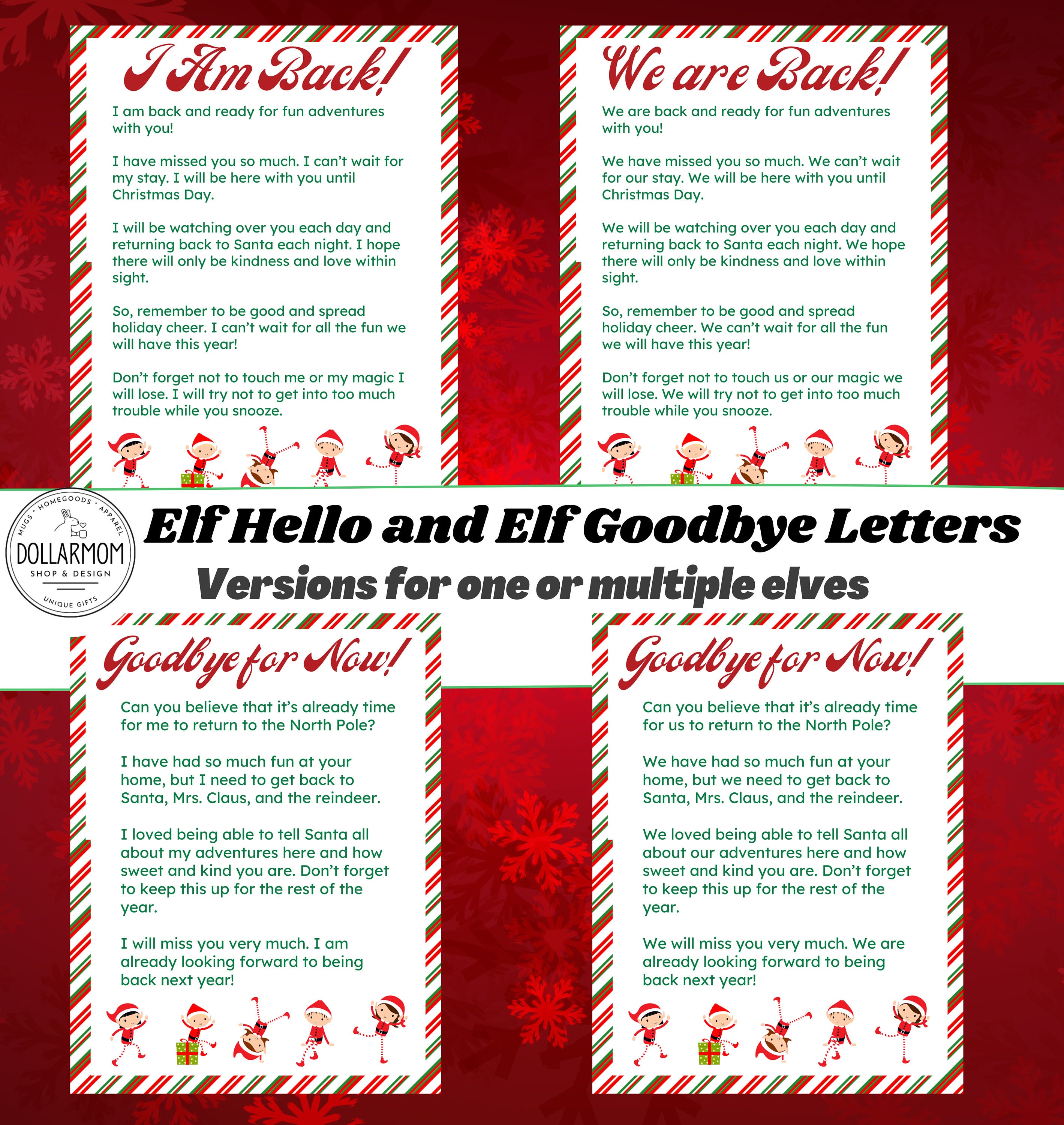 Printable Elf Activities, Welcome Letter, Elf Games, Goodbye Letter ...