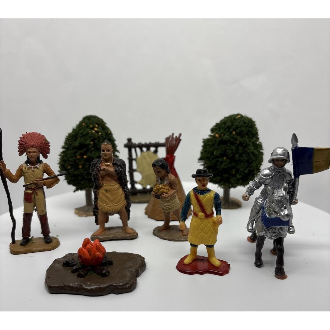 Lot of 11 Vintage Safari Ltd. Native American Mini Figures Indigenous ...
